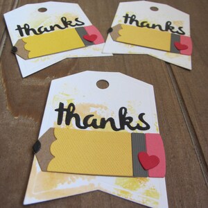 Teacher Tags/teacher Appreciation/teacher Thank You/pencil Tag - Etsy