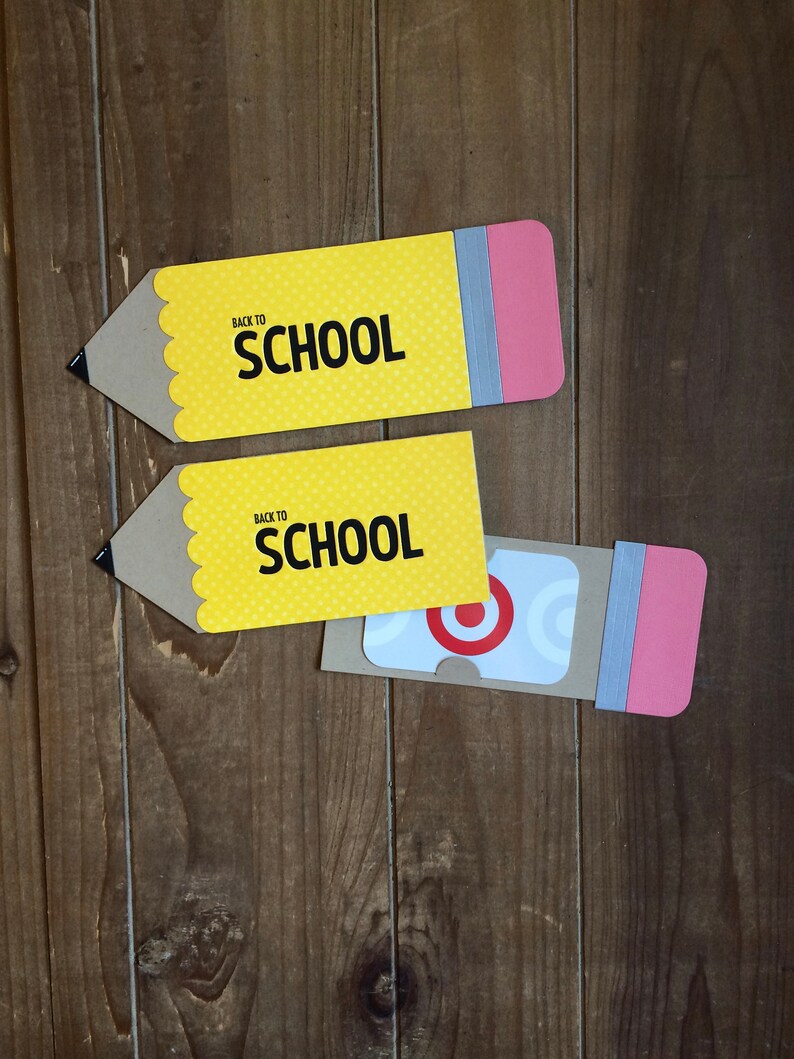 Teacher Gift Card Holder 2/back to School Gift/teacher Appreciation ...