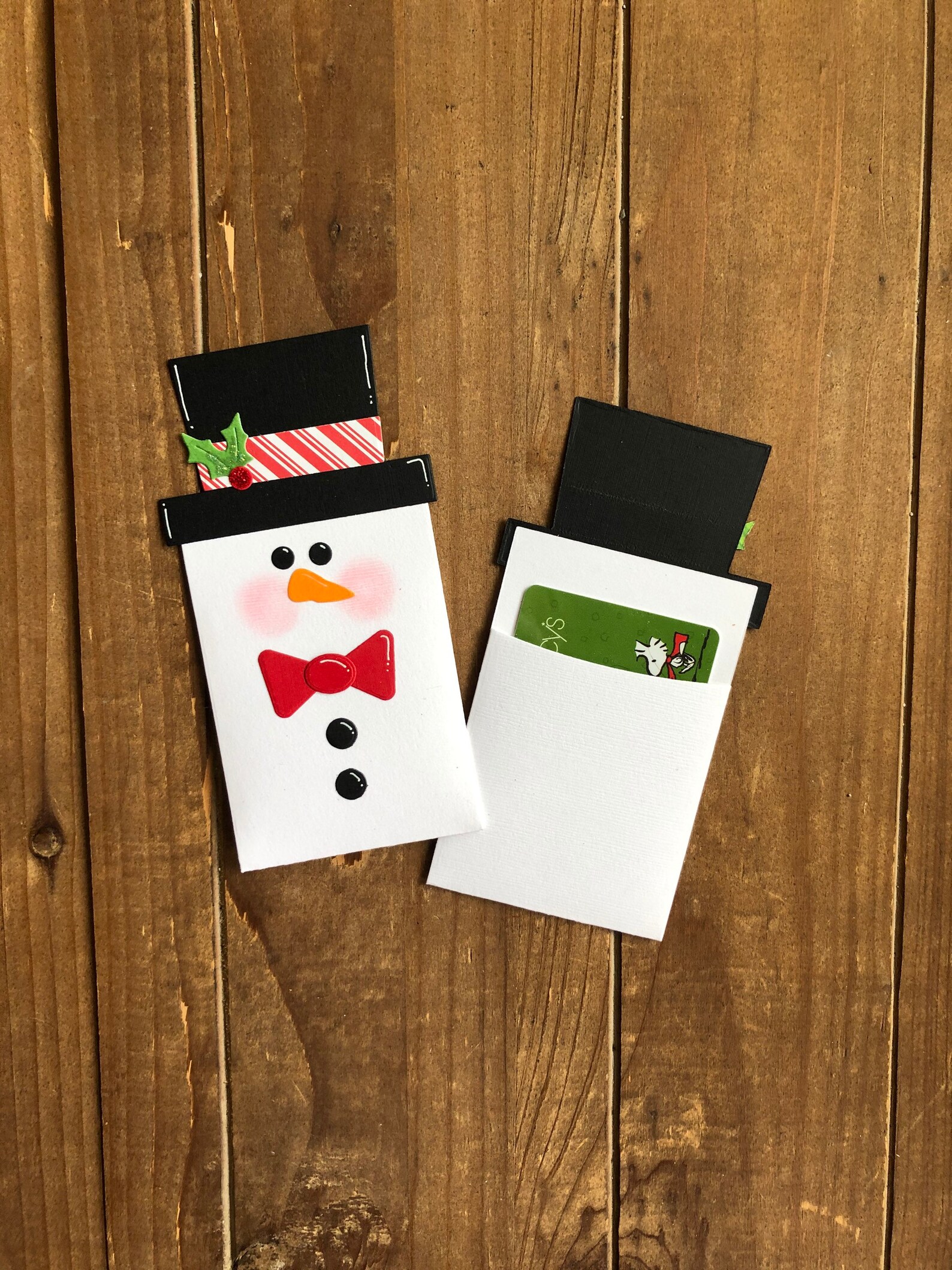Gift Card Holder 2/snowman Gift Card Pocket/christmas Gift Card/winter ...