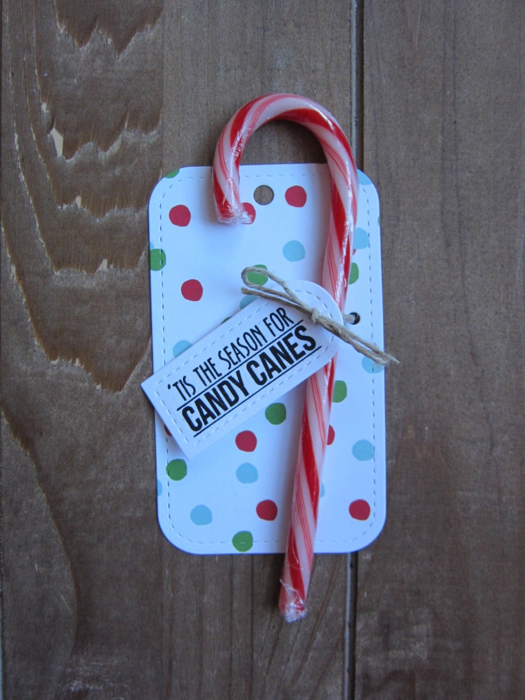 Candy Cane Tag 4/candy Cane Favor/candy Cane Treat/holiday Treat Tag ...