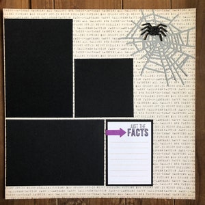 Halloween Scrapbook Layout/12 by 12/assembled/pre Made Page/premade ...