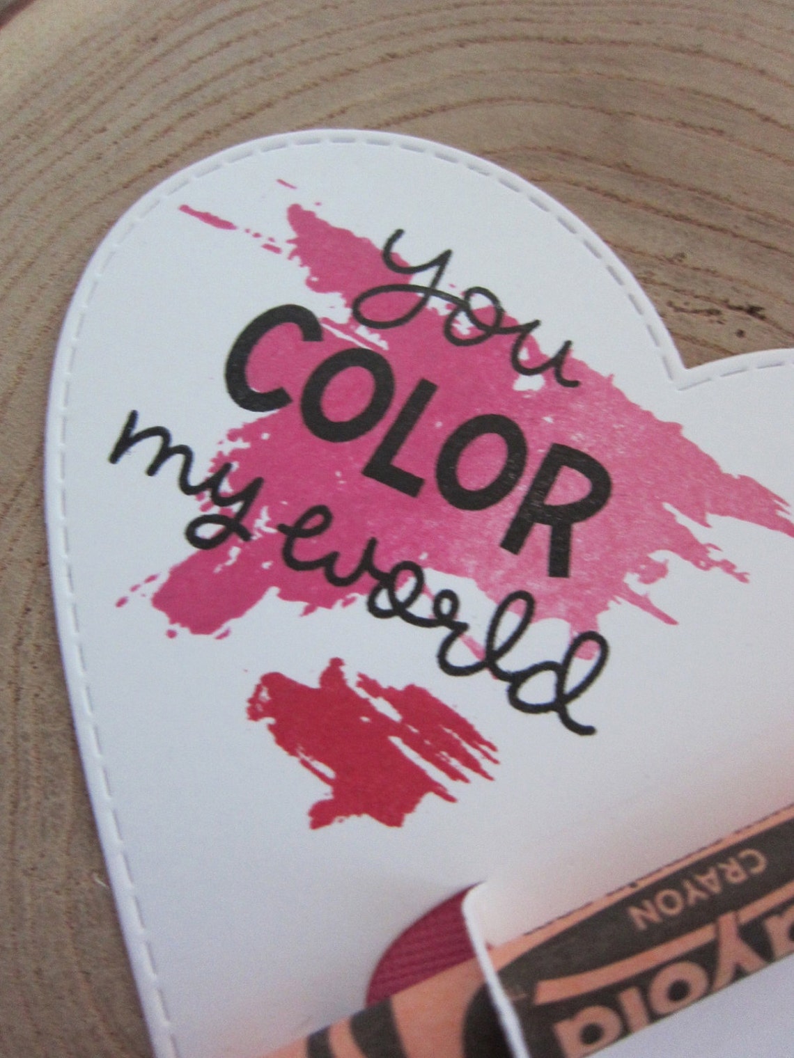 Classroom Valentine (6)/school Valentine/art Party Favor/crayon ...
