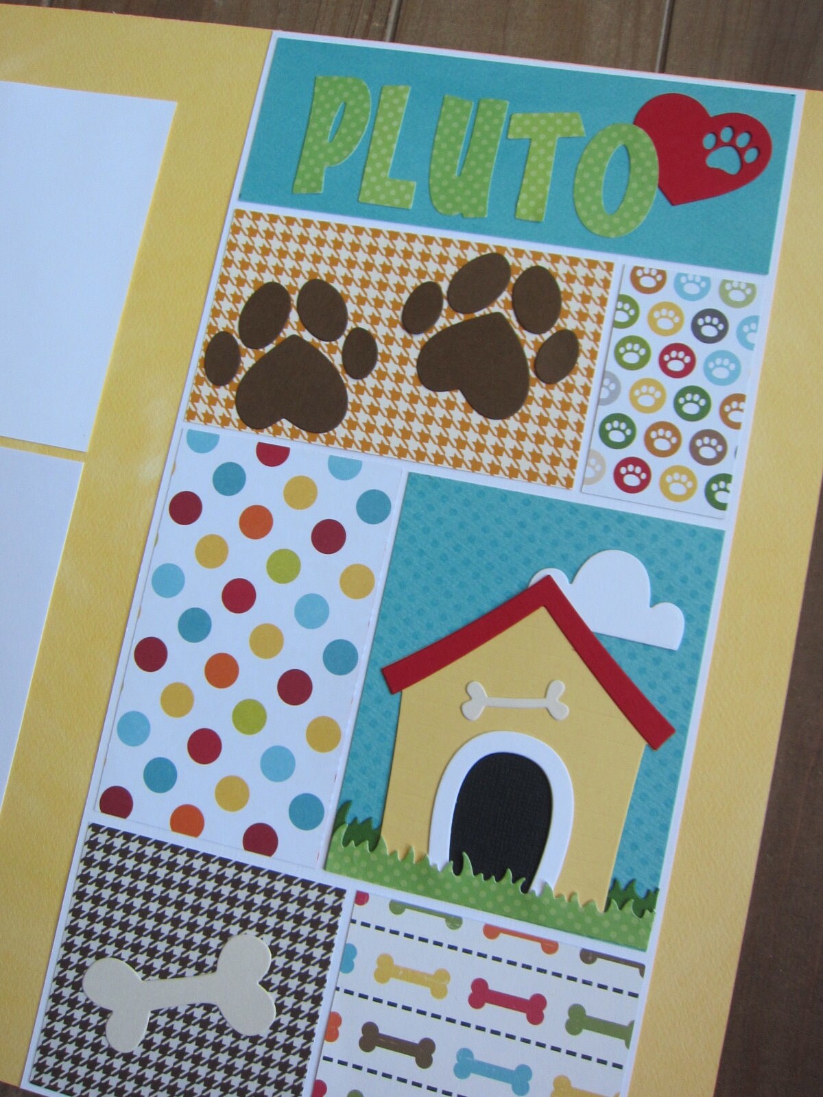 Pre Made Pluto Scrapbook Layout/pluto Scrapbook Page/ Disney Scrapbook ...