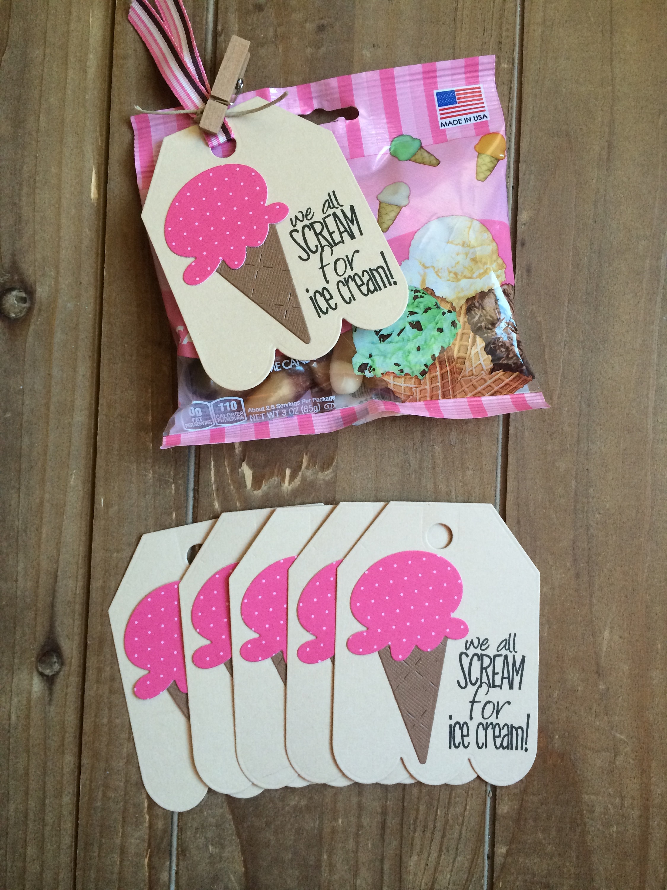 Ice Cream Gift Tags 6/ice Cream Party Favor/ice Cream Social - Etsy