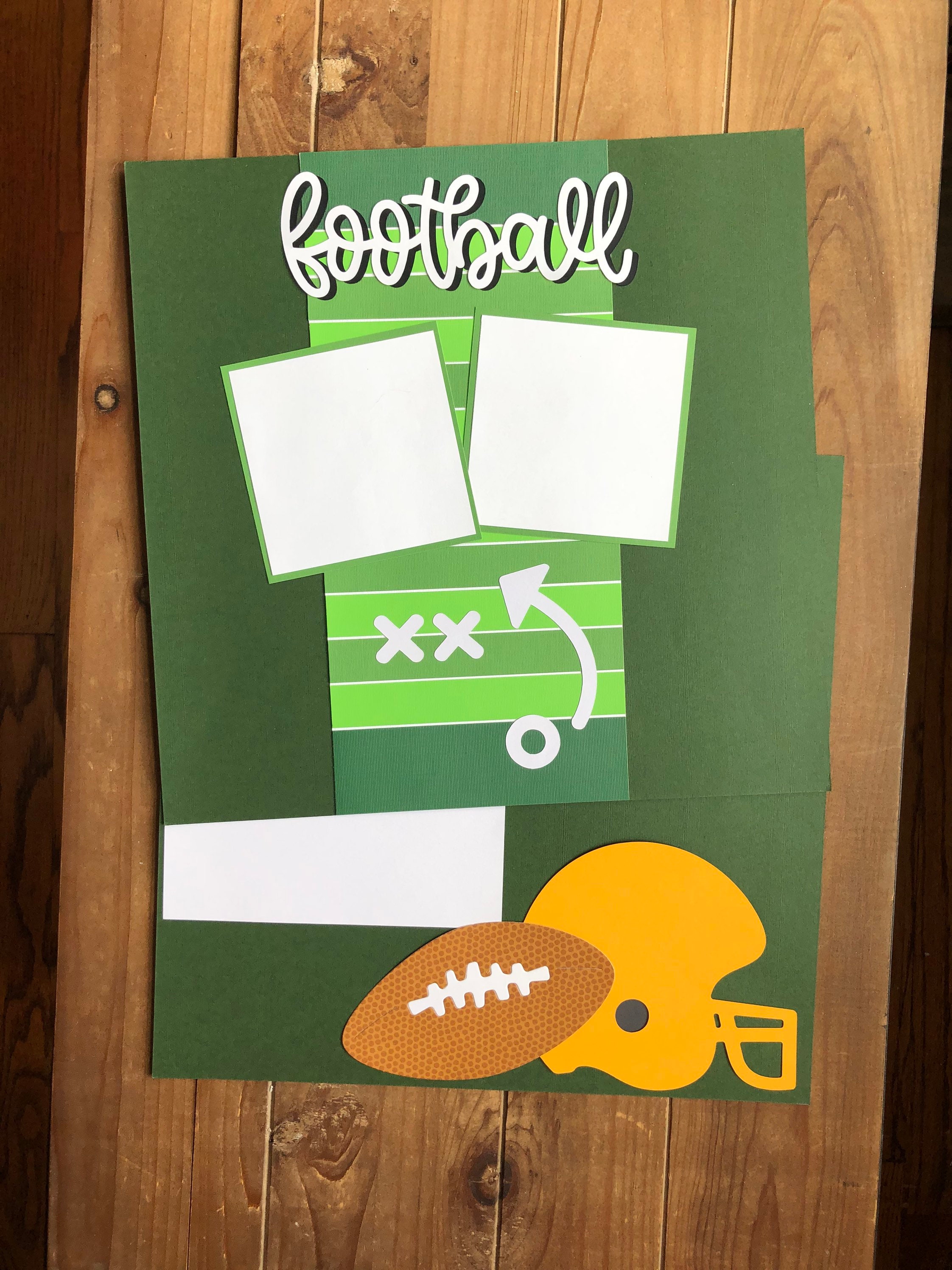 Football Scrapbook Layout/pre Made Scrapbook Page/premade Layout/12 by ...