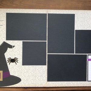 Halloween Scrapbook Layout/12 by 12/assembled/pre Made Page/premade ...
