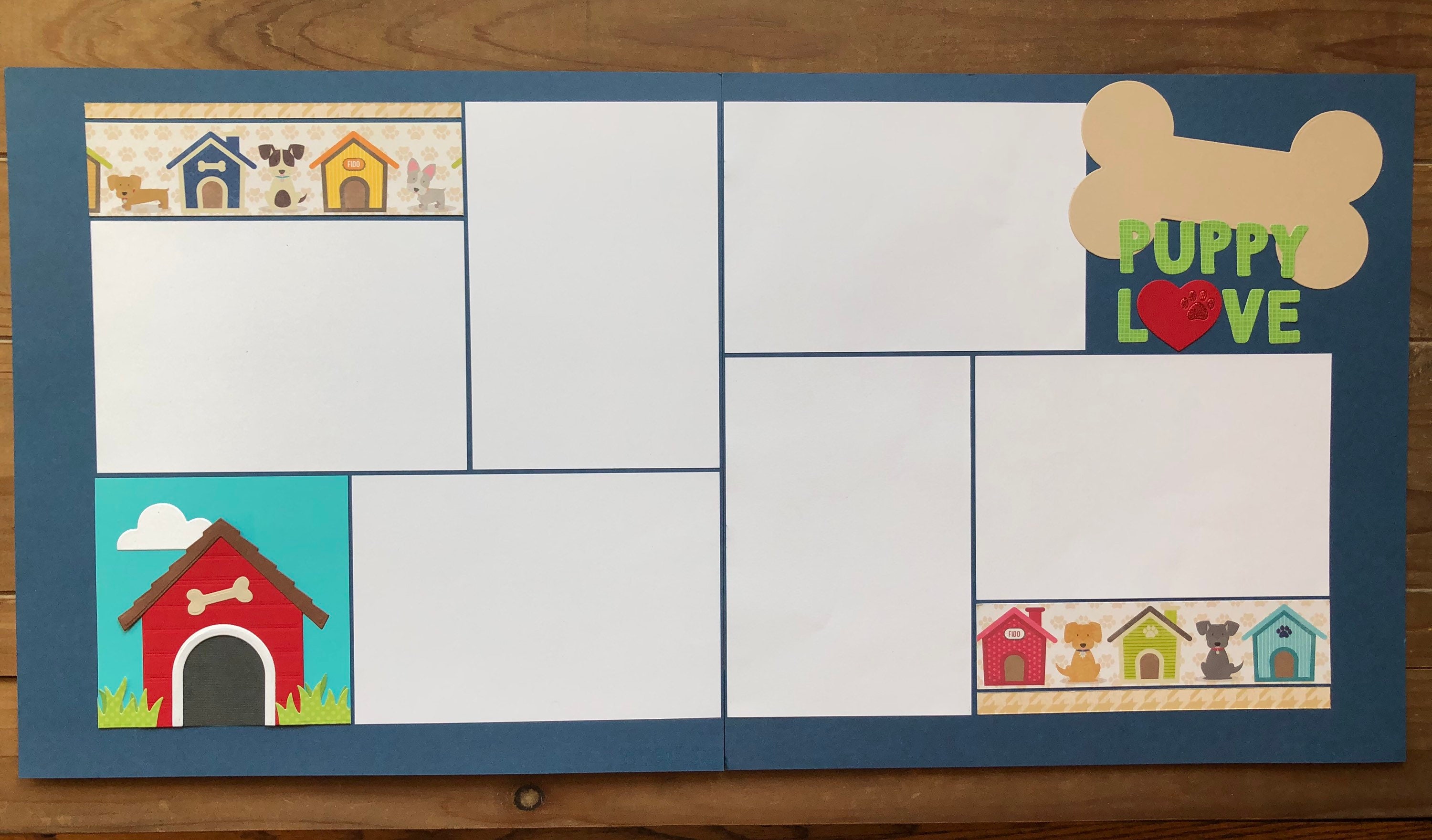 Pre Made Puppy Scrapbook Layout - Etsy