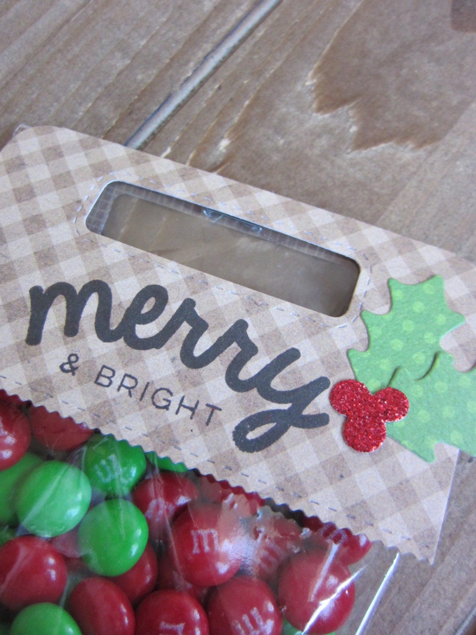 Christmas Treat Bags (6), Christmas Favors, Holiday Treat, Bag Toppers ...