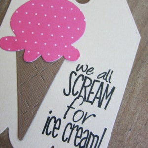 Ice Cream Gift Tags (6)/ice Cream Party Favor/ice Cream Social - Etsy