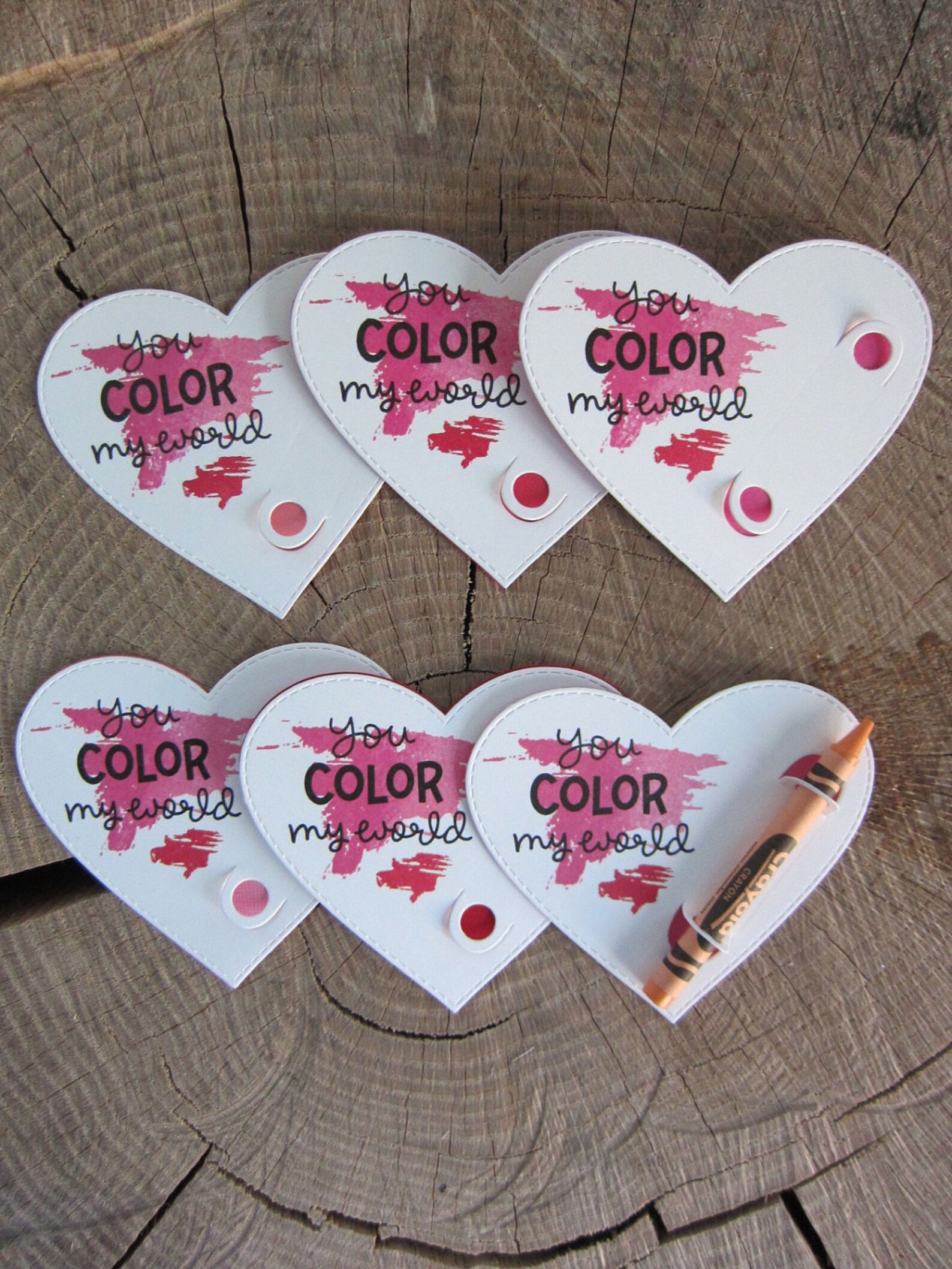 Classroom Valentine (6)/school Valentine/art Party Favor/crayon ...
