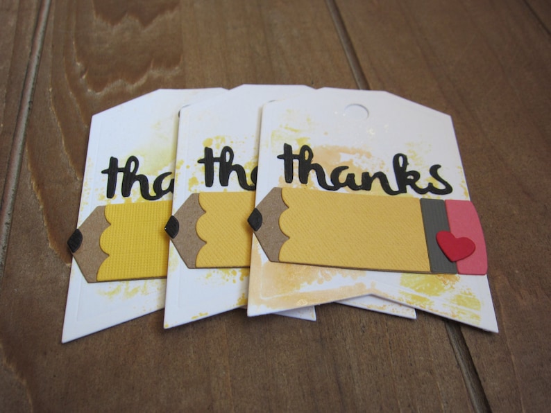 Teacher Tags/teacher Appreciation/teacher Thank You/pencil Tag - Etsy