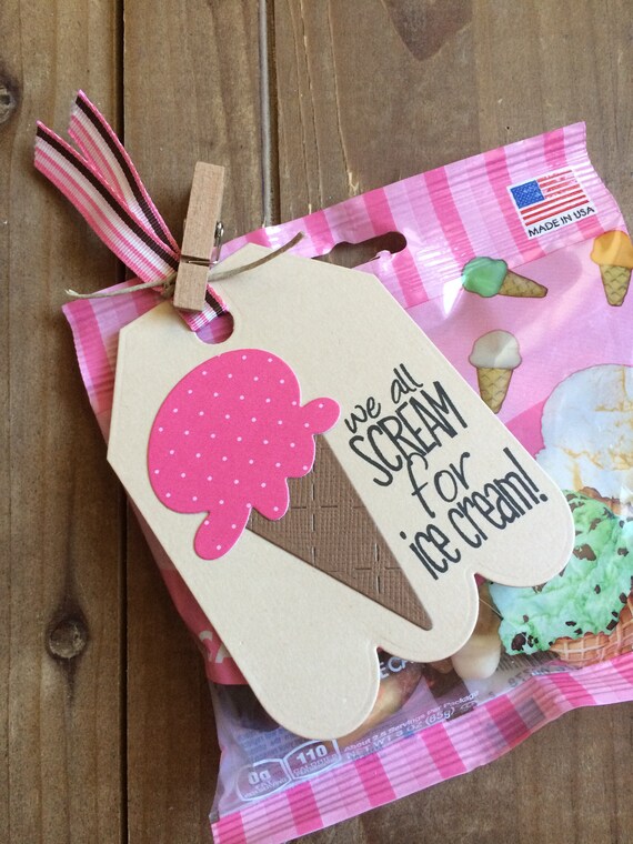 Ice Cream Gift Tags 6/ice Cream Party Favor/ice Cream Social | Etsy