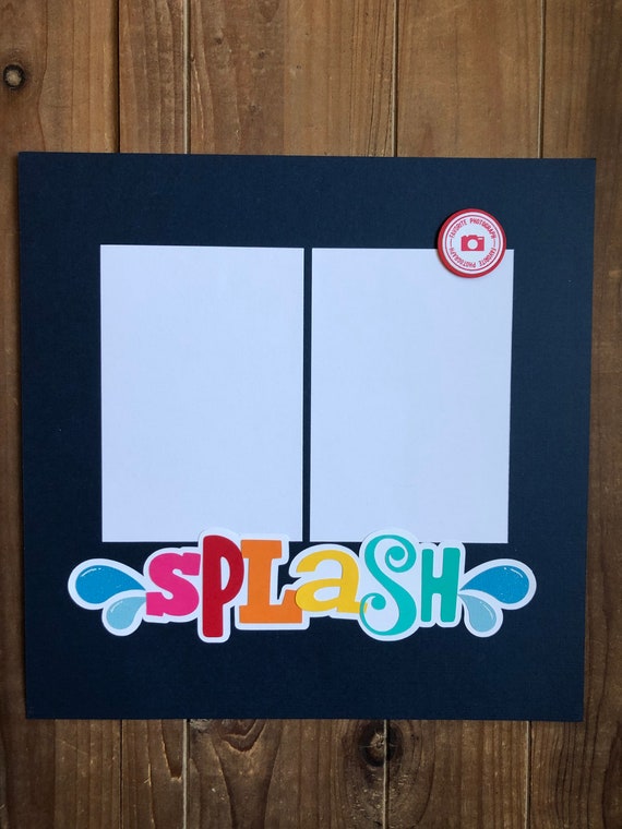 Swim Scrapbook Layout/splash Page/assembled/12 by 12/pre Made - Etsy