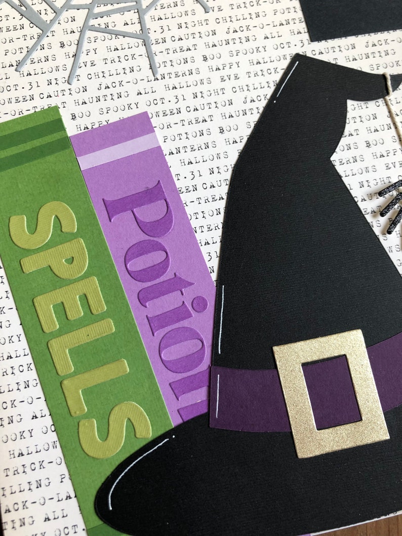 Halloween Scrapbook Layout/12 by 12/assembled/pre Made Page/premade ...