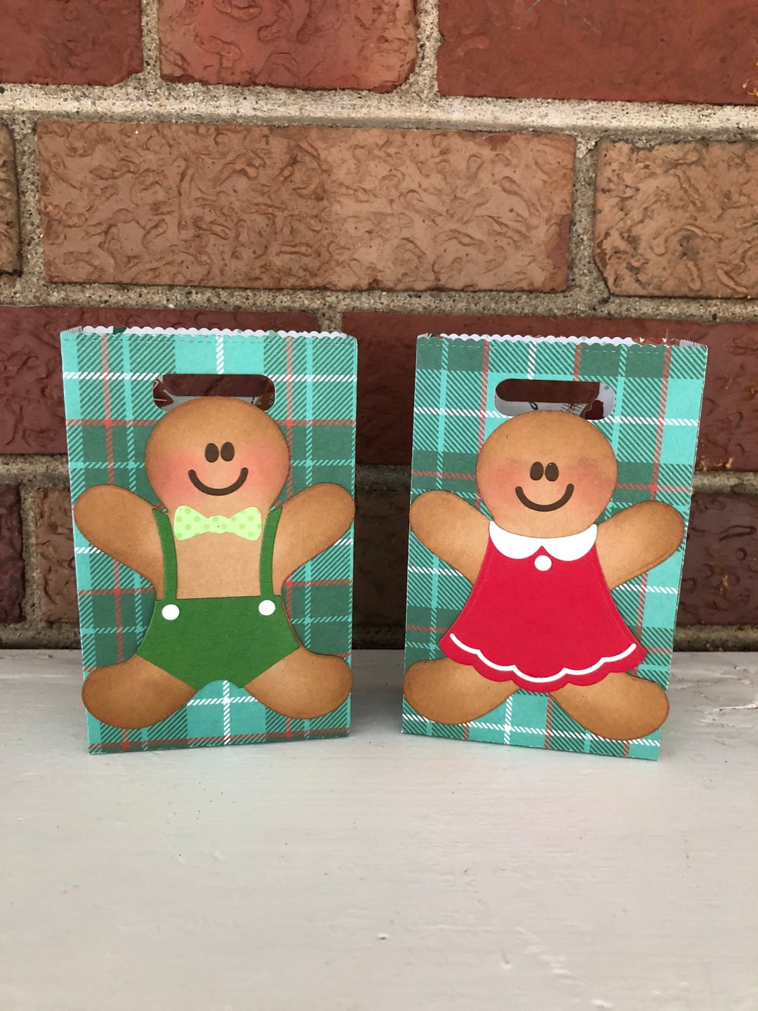 Gingerbread Treat Bag (2)/holiday Favor/christmas Treat/table Setting ...