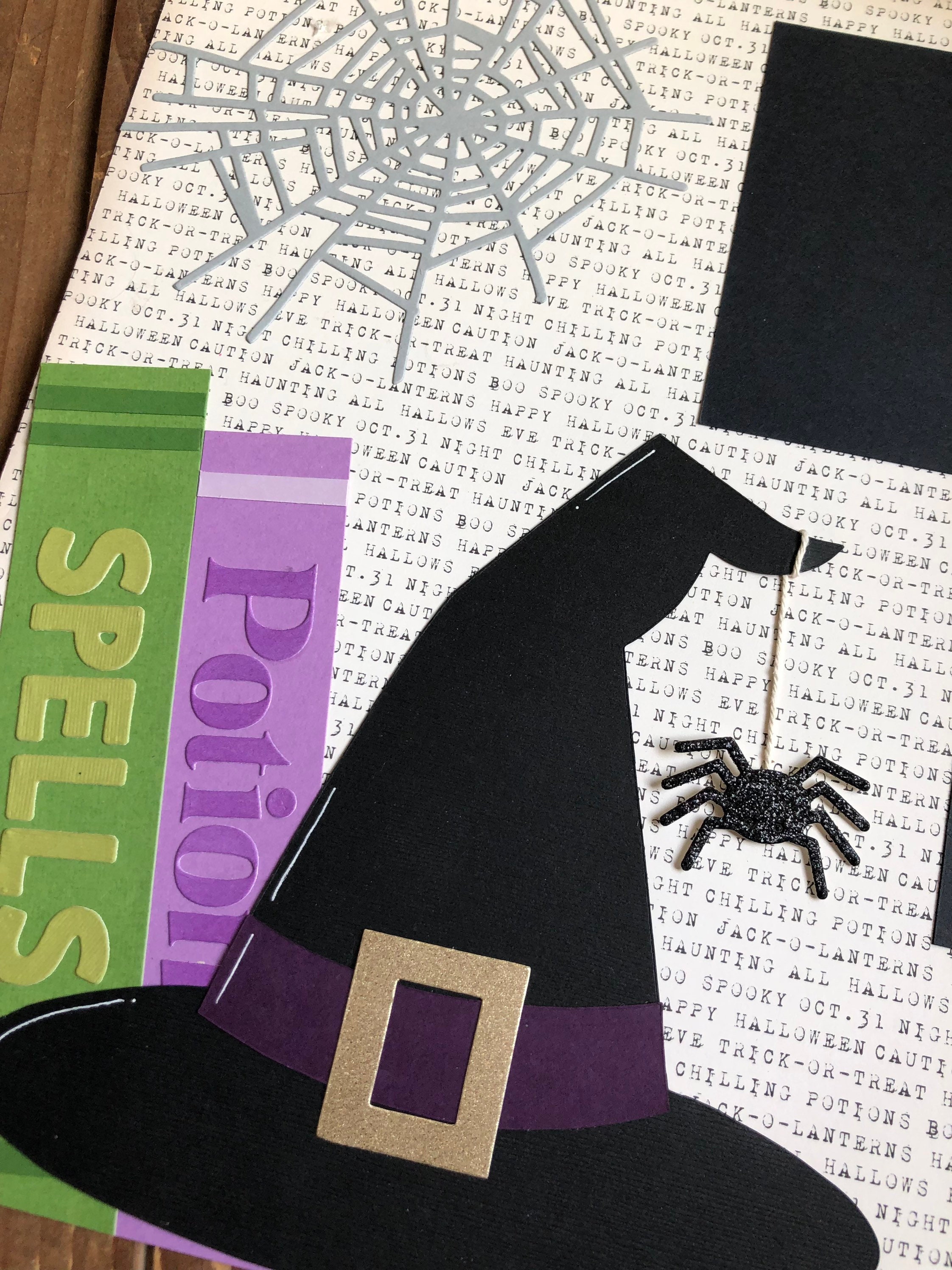 Halloween Scrapbook Layout/12 by 12/assembled/pre Made Page/premade ...