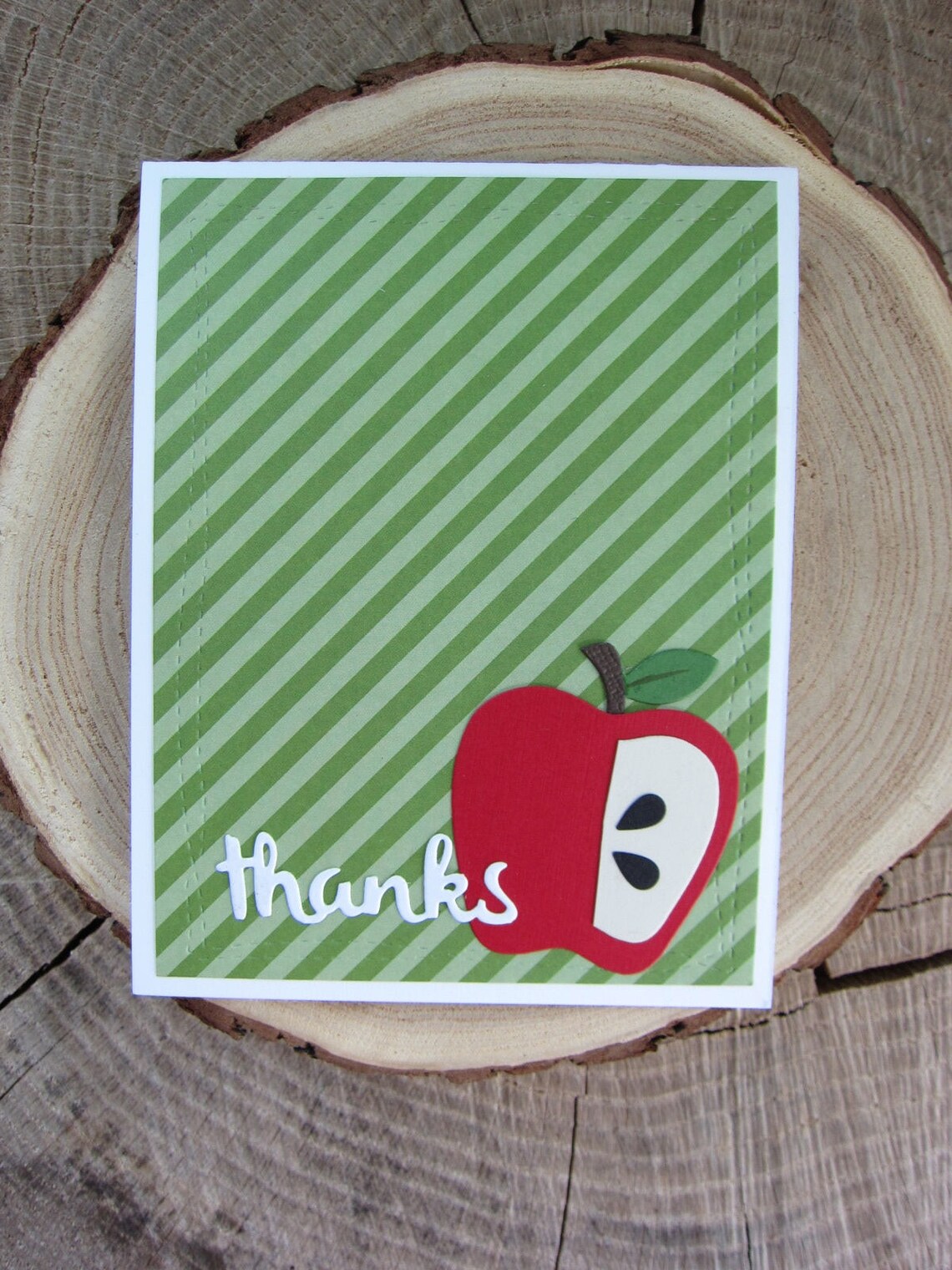 Carte de carte/Merci professeur Merci carte/Apple Merci - Etsy France