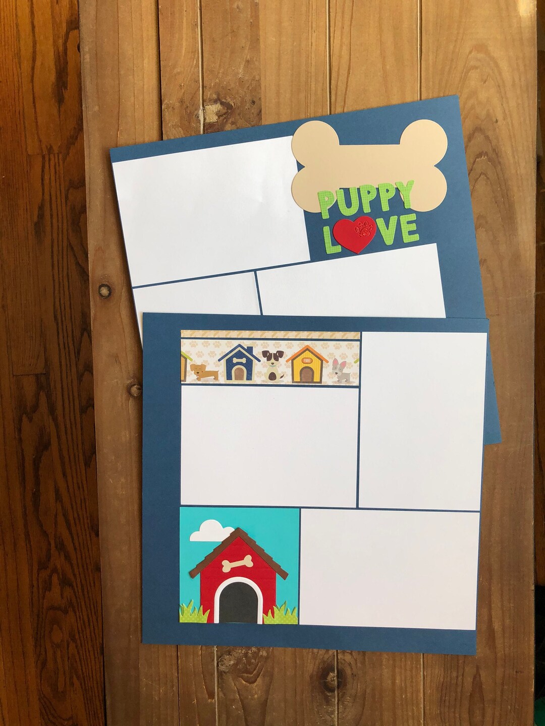Pre Made Puppy Scrapbook Layout - Etsy