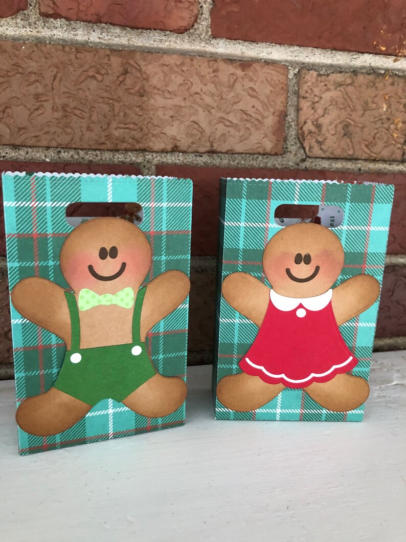 Gingerbread Treat Bag (2)/holiday Favor/christmas Treat/table Setting ...