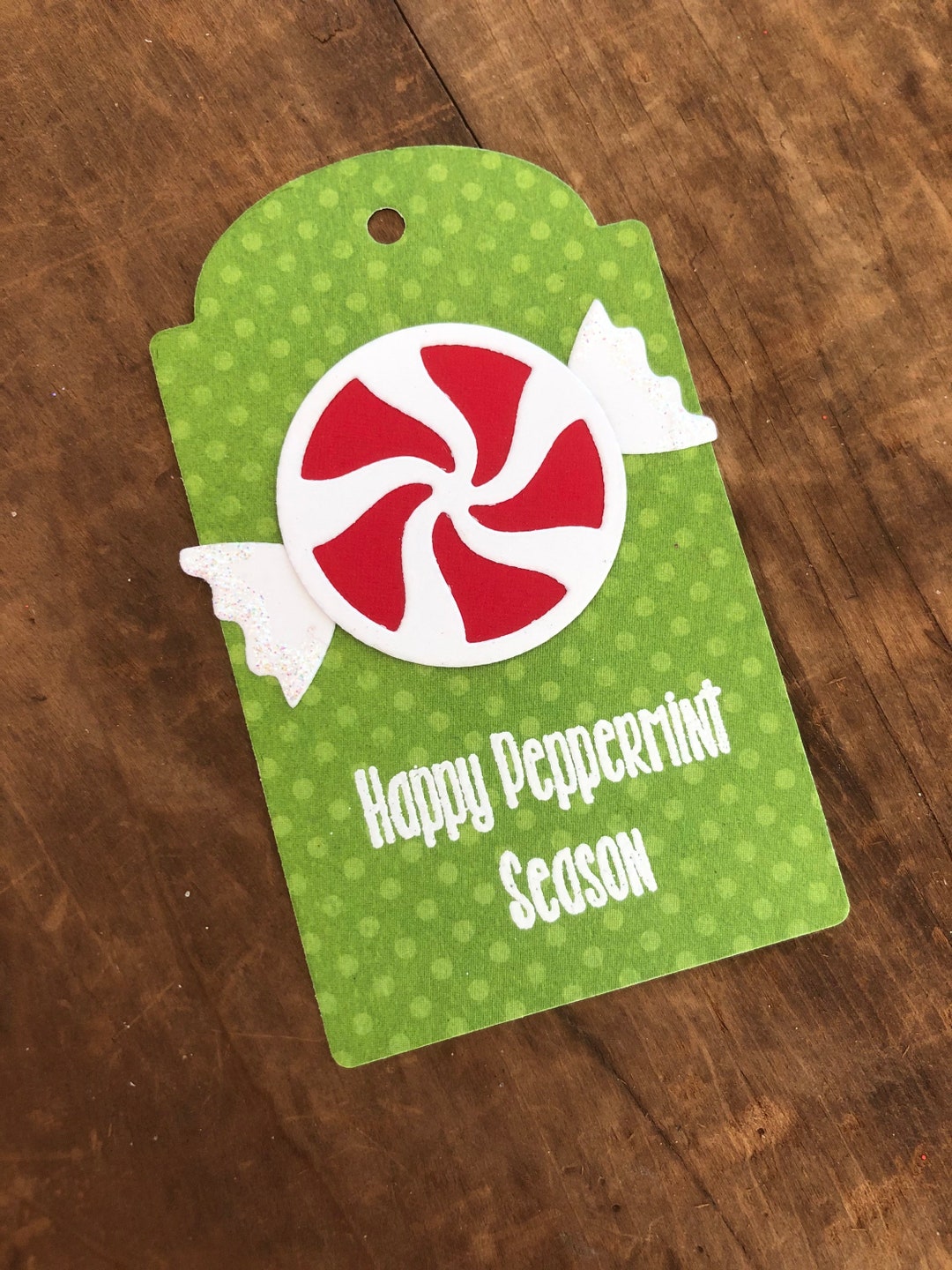 Gift Tags (5)/candy Cane Tags/peppermint Tags/christmas Tags/holiday ...