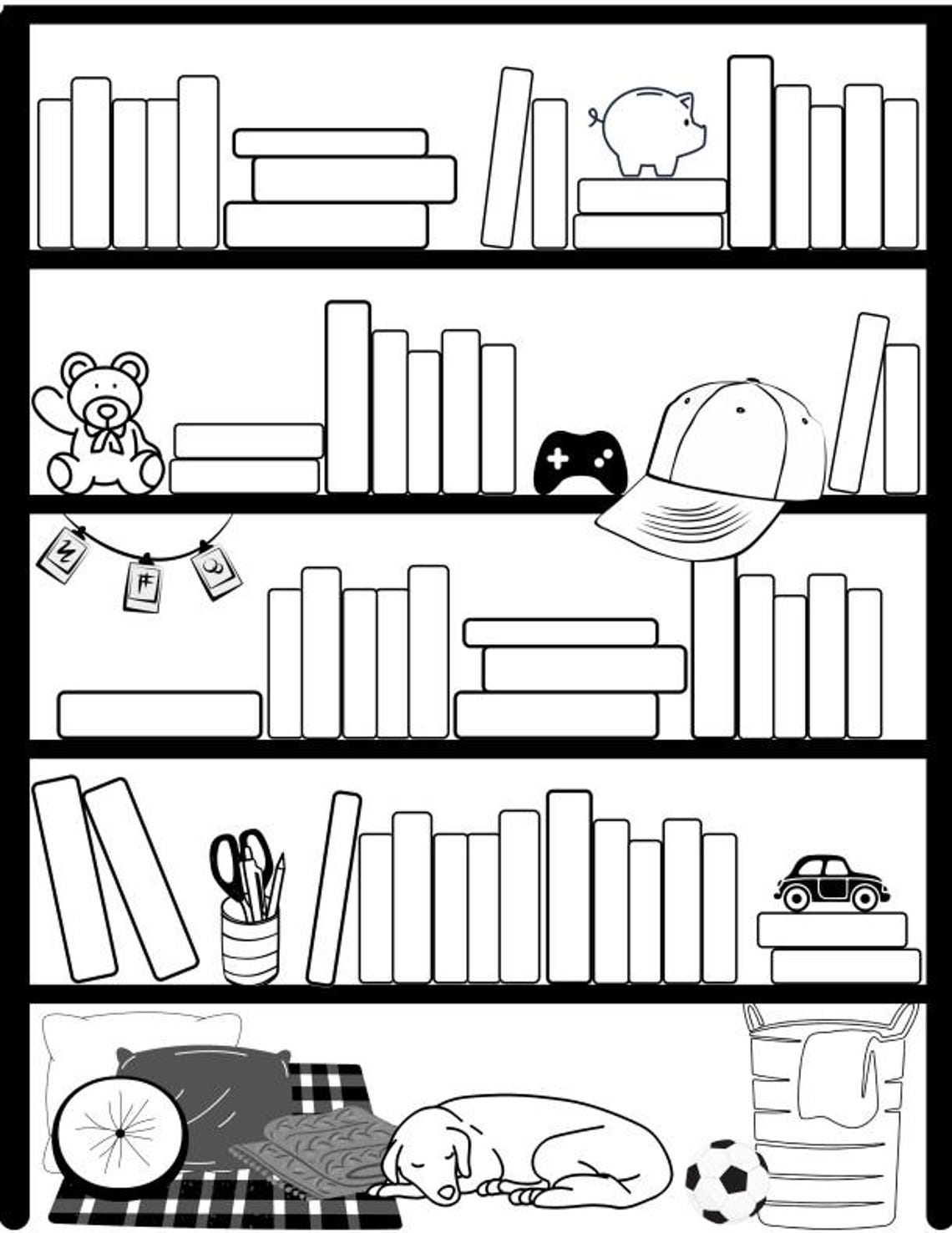 Printable Bookshelf Log - Etsy