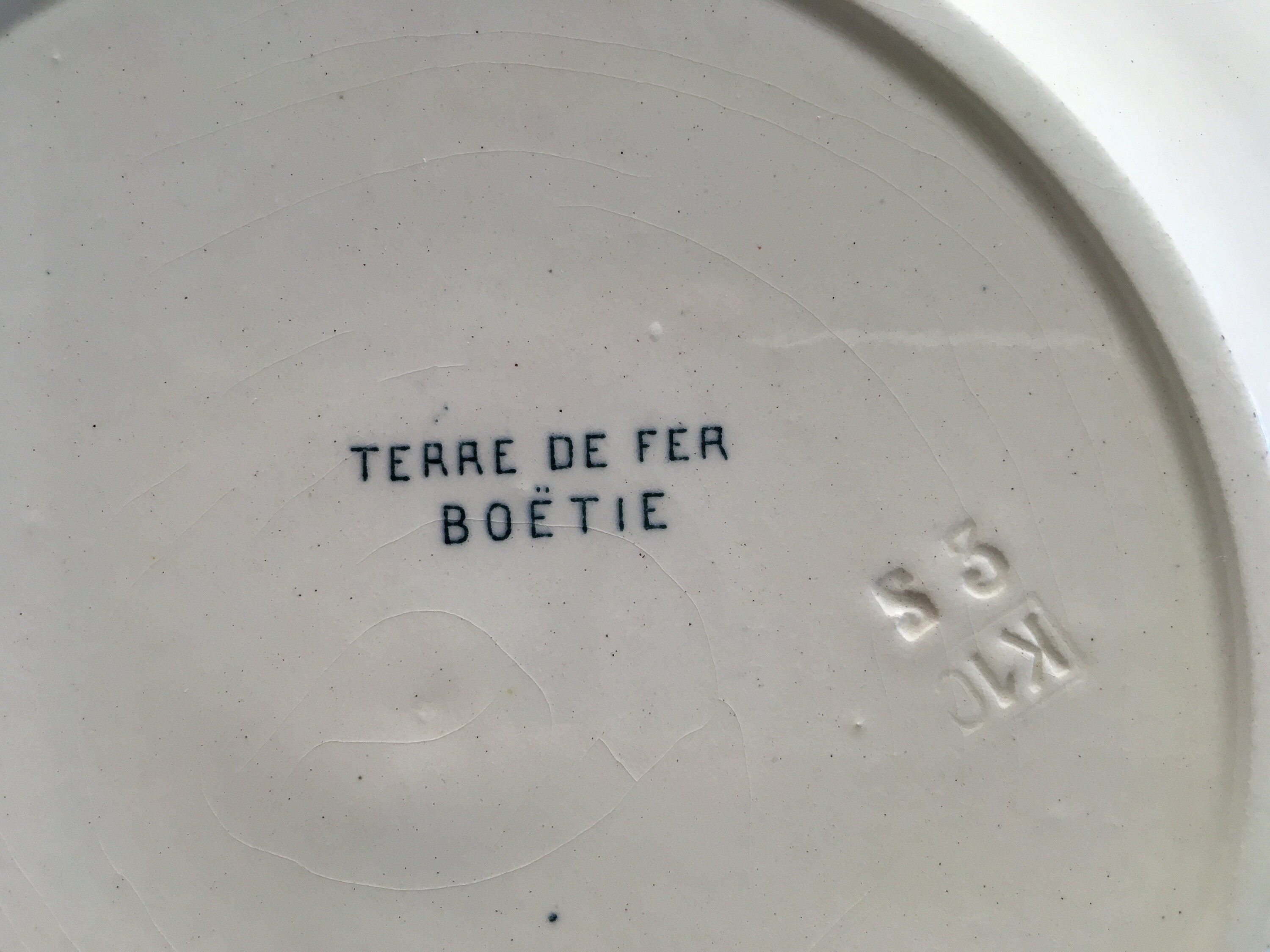 Antique French Ironware "terre De Fer" Boëtie China Plate Blue - Etsy