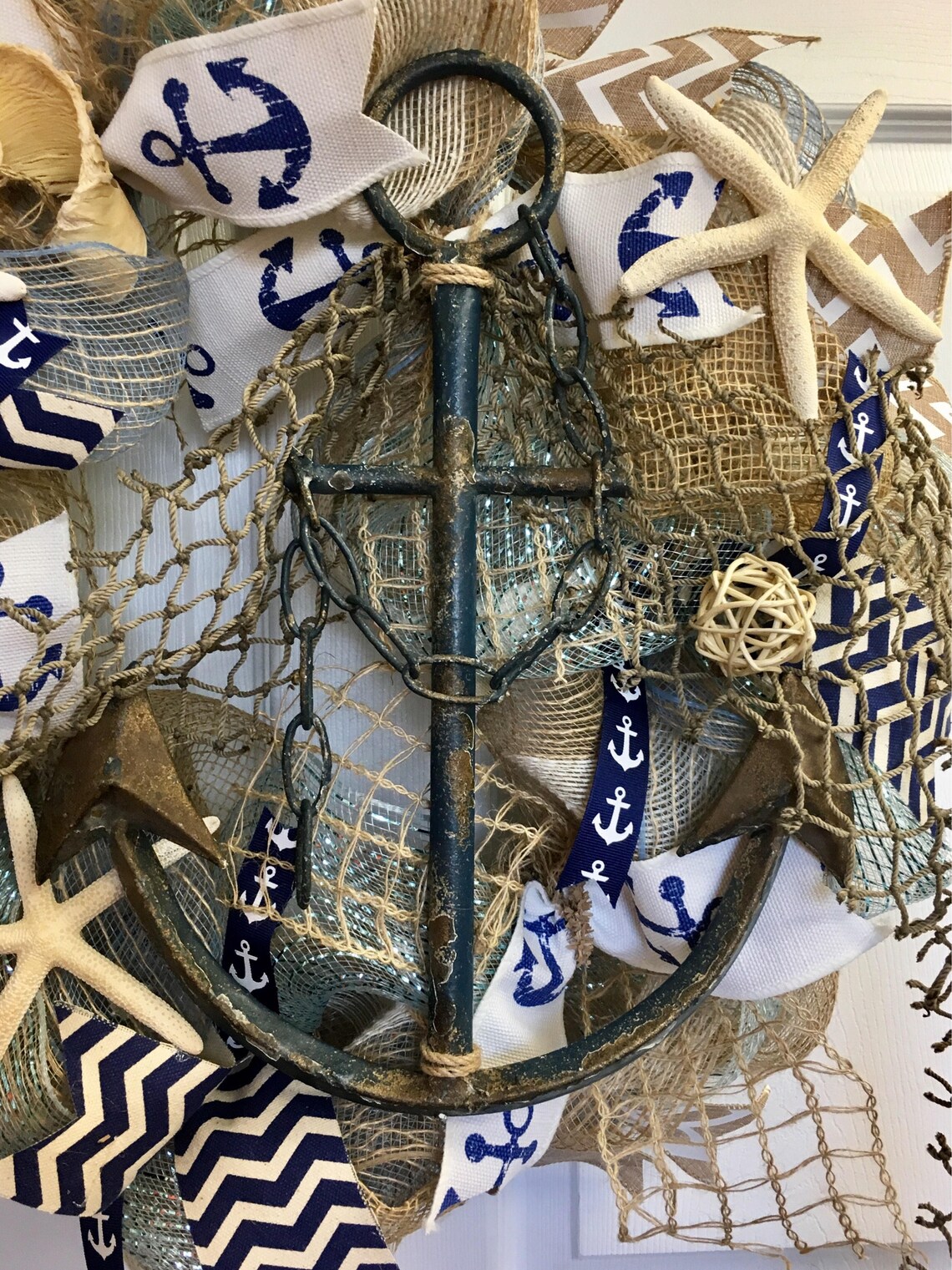 Nautical Wreath Nautical Door Decor Nautical Decor Anchor - Etsy