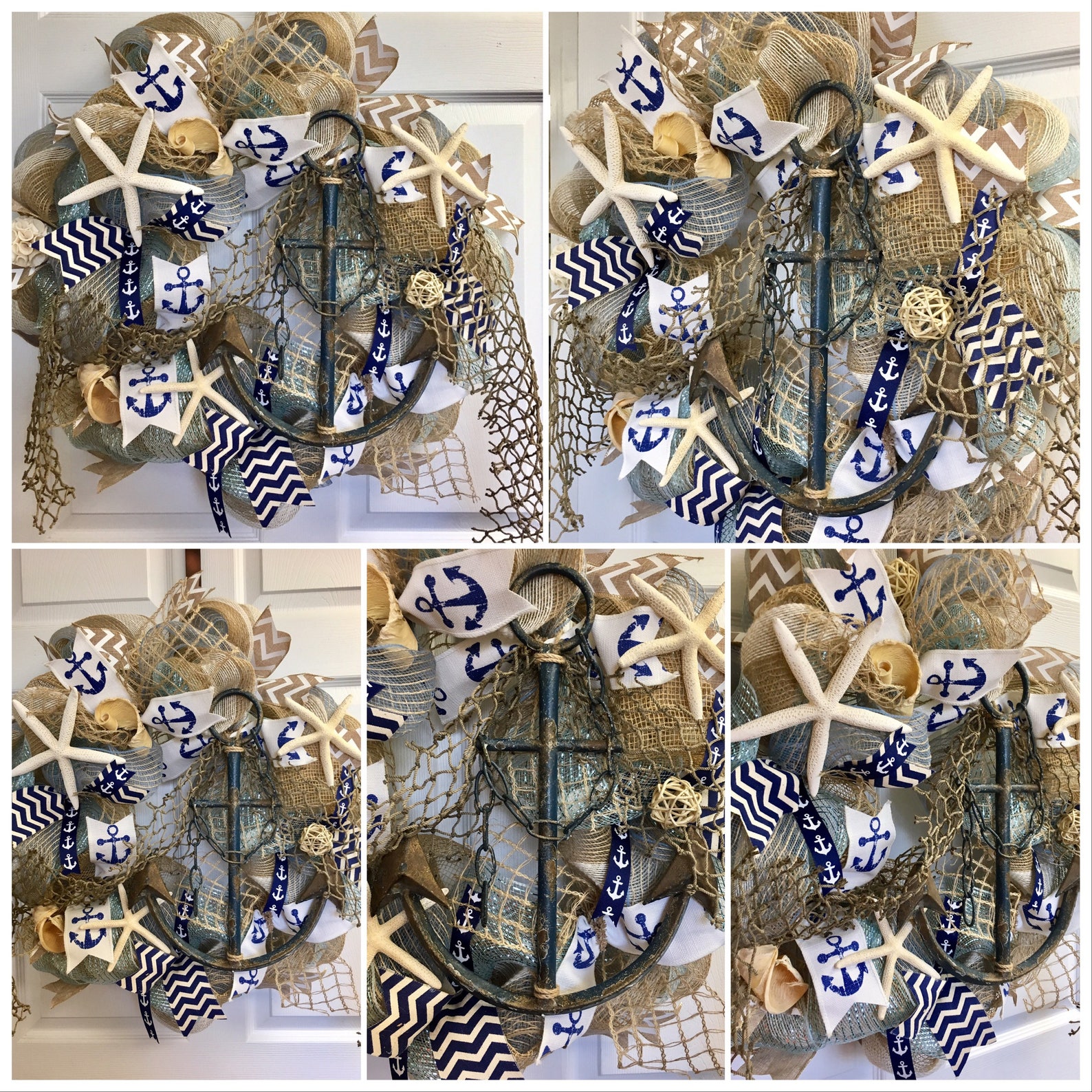Nautical Wreath Nautical Door Decor Nautical Decor Anchor - Etsy