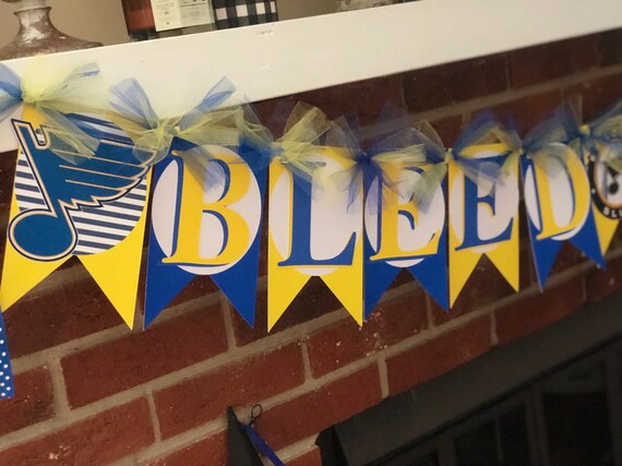 BLEED BLUE Banner St. Louis Blues Banner Blues Banner | Etsy