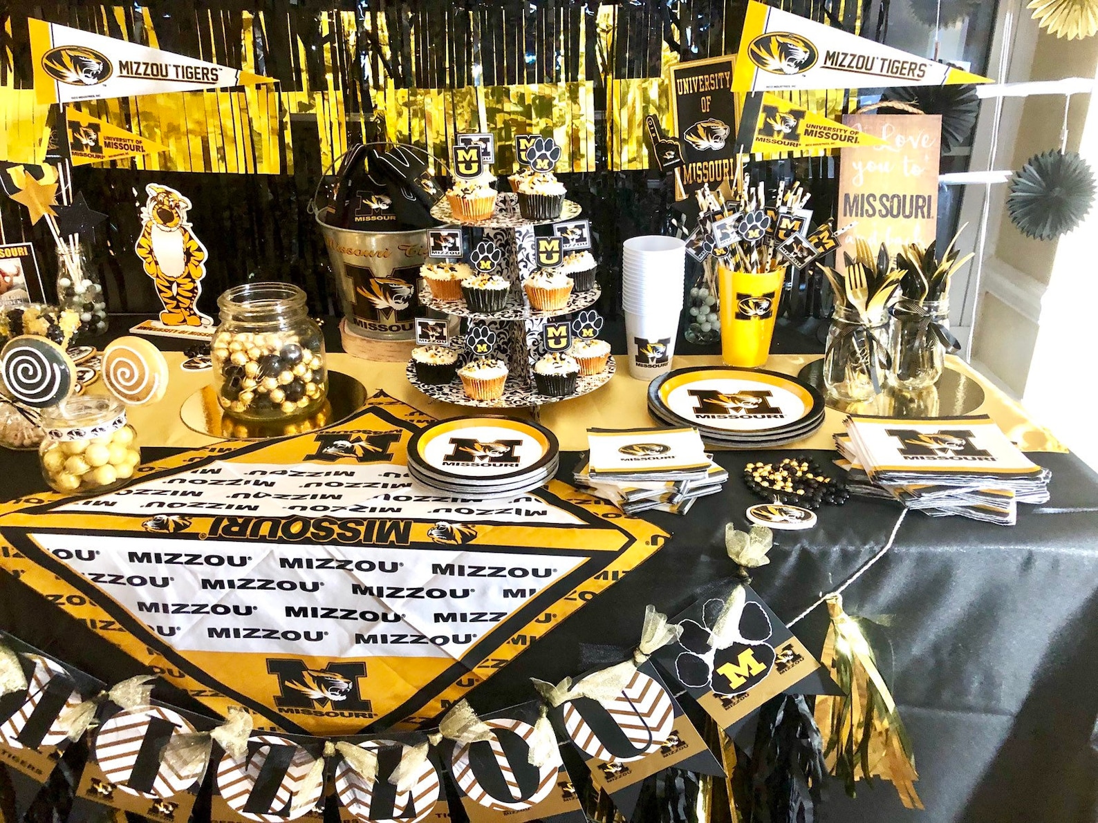 Mizzou Cupcake Toppers University of Missouri Columbia - Etsy