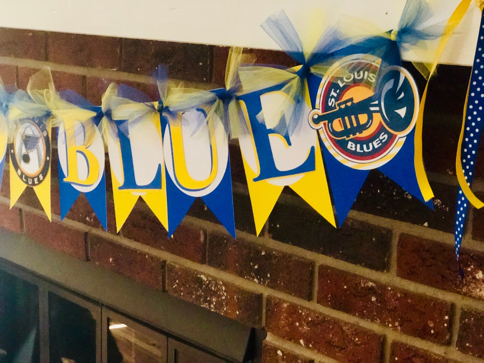 BLEED BLUE Banner St. Louis Blues Banner Blues Banner | Etsy