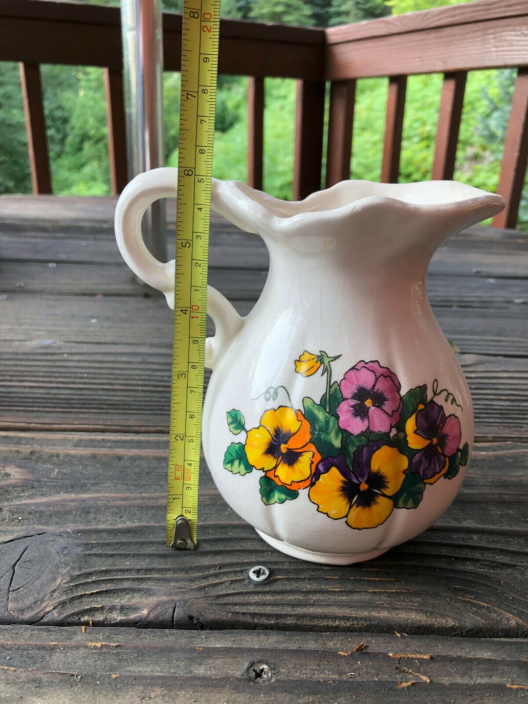 Hand Painted Porcelain Pitcher Stamped on the Bottom Violet - Etsy