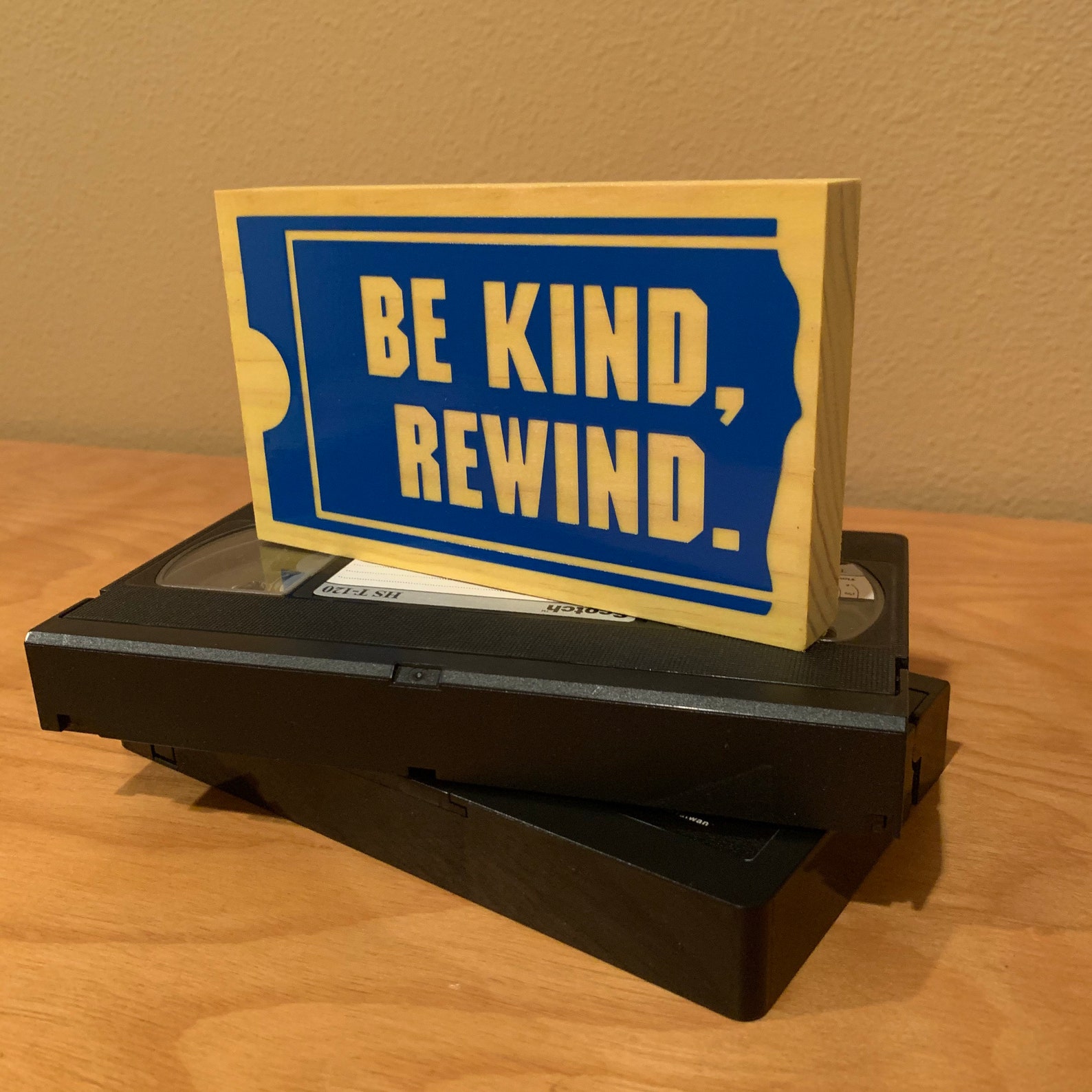 Be Kind Rewind Handmade Wooden Sign Blockbuster Video 90s VHS Decor - Etsy