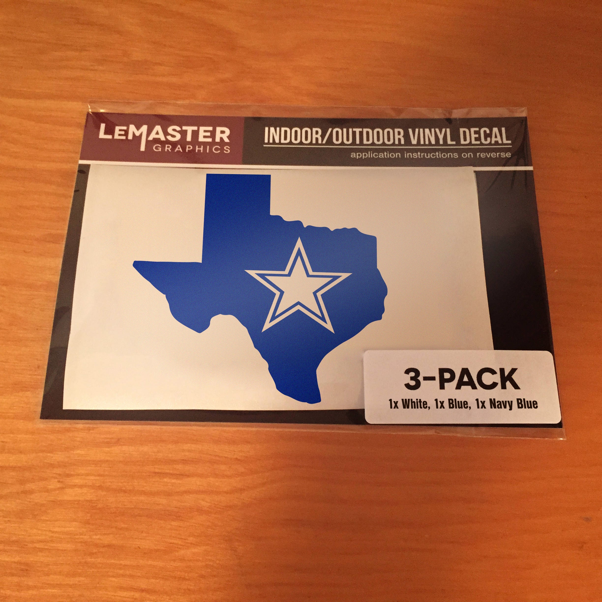 3-PACK Dallas Cowboys Weatherproof Window Decals Football Vinyl Sticker ...