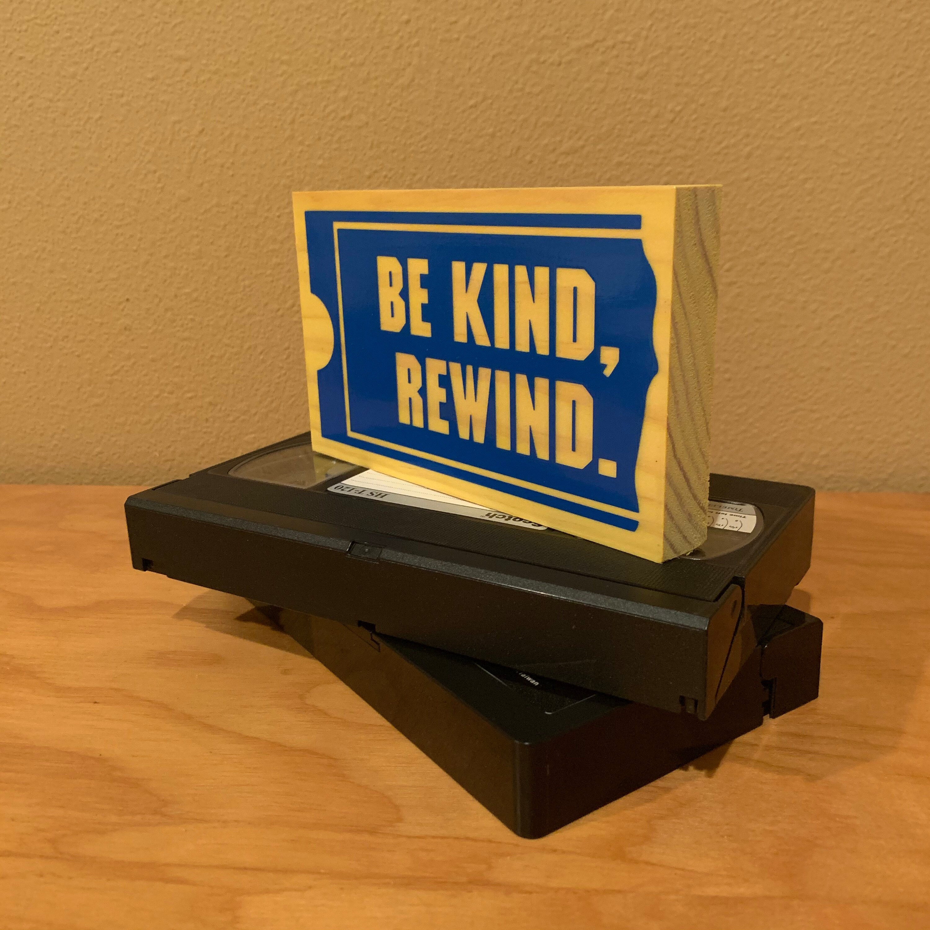 Be Kind Rewind Handmade Wooden Sign Blockbuster Video 90s VHS Decor - Etsy