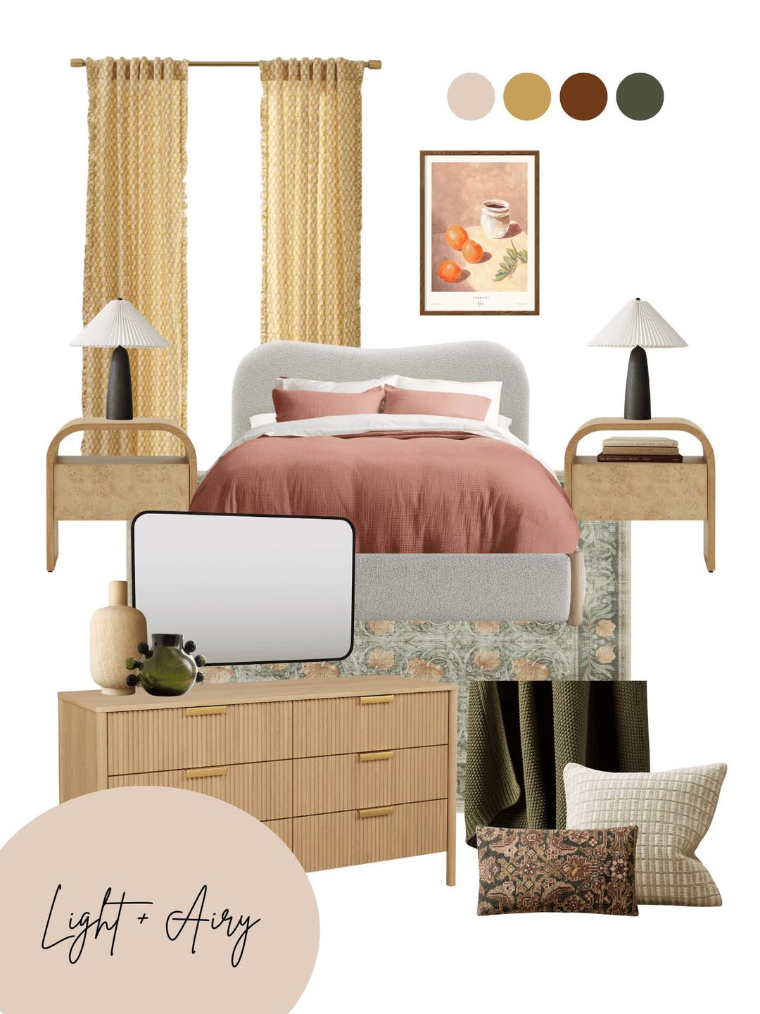 Pre-made Bedroom Design | Bedroom Mood Board and Shopping List - Etsy