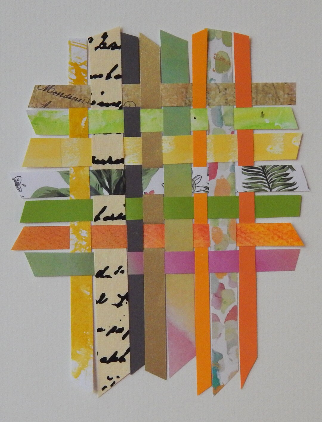 Handmade Paper Weaving Wall Art, Colorful Woven Paper Art, Paper ...