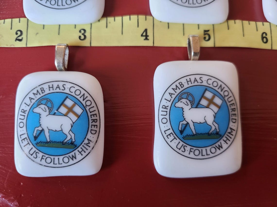 Moravian Seal Pendant - Glass - Etsy