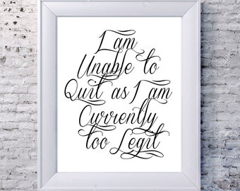 Too Legit to Quit MC Hammer, Hip Hop, Wall Art, Poster - Etsy