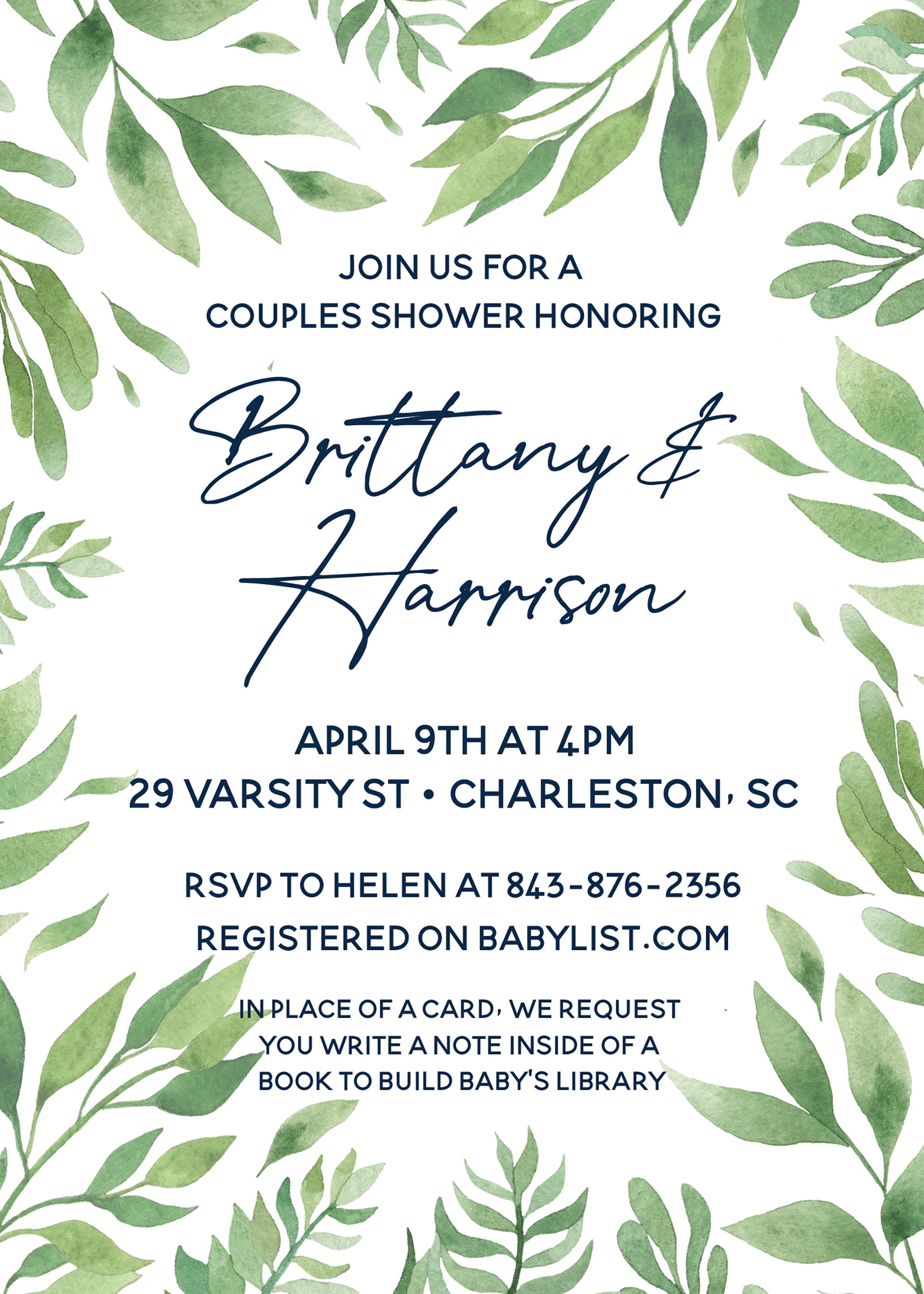 Couples Baby Shower Invitation Unisex Baby Shower Invitation, Couples ...