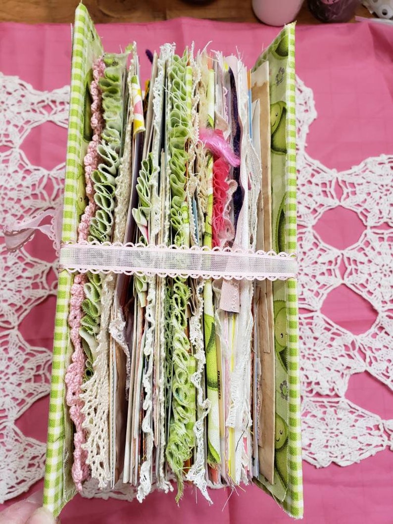 Sweet Pea Junk Journal Cookbook Altered 3 Ring Binder Diary Etsy