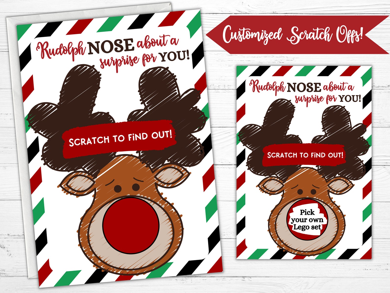 Custom Christmas Scratch off Card | Personalized Scratch off Card ...
