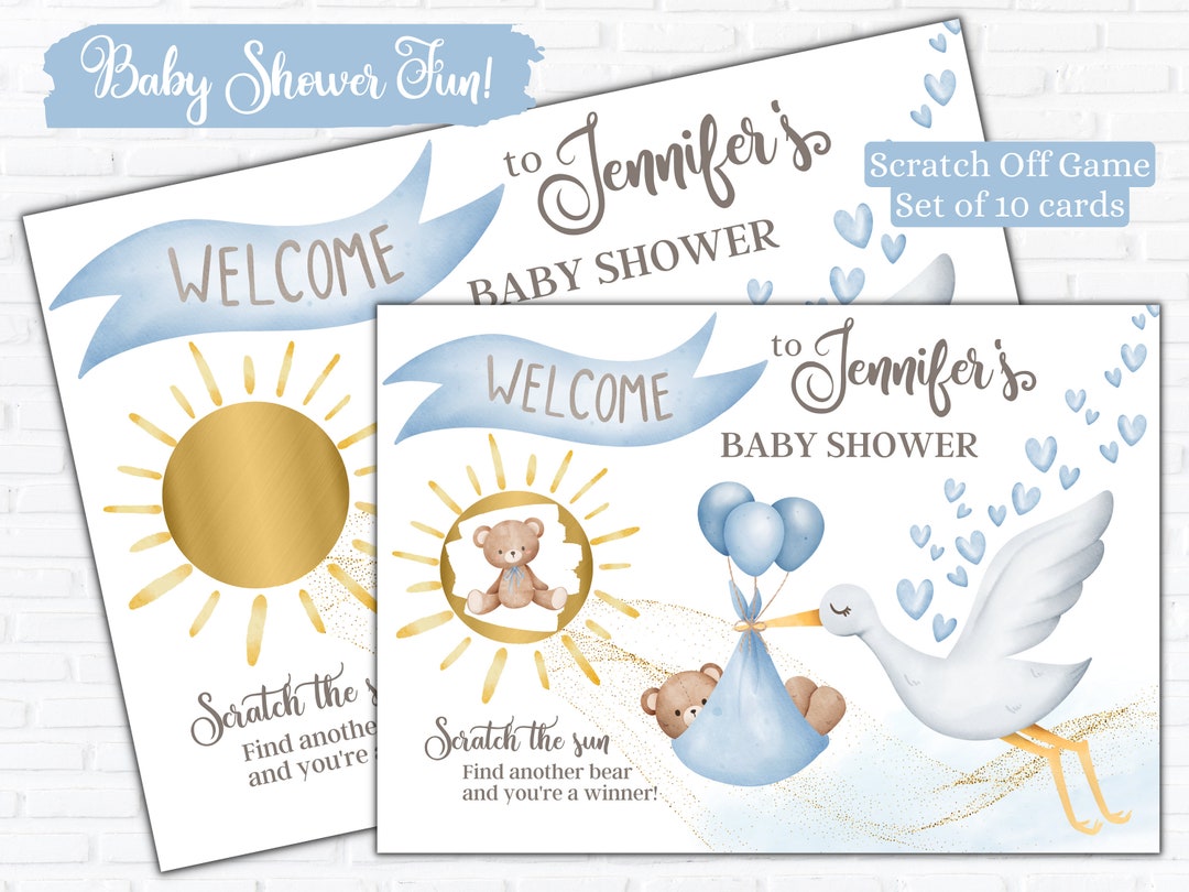 Baby Shower Scratch off Cards | Set of 10 Cards | Party Prize | Party ...
