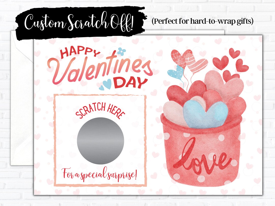 Custom Valentine's Day Scratch off Card | Personalized Scratch off Card ...