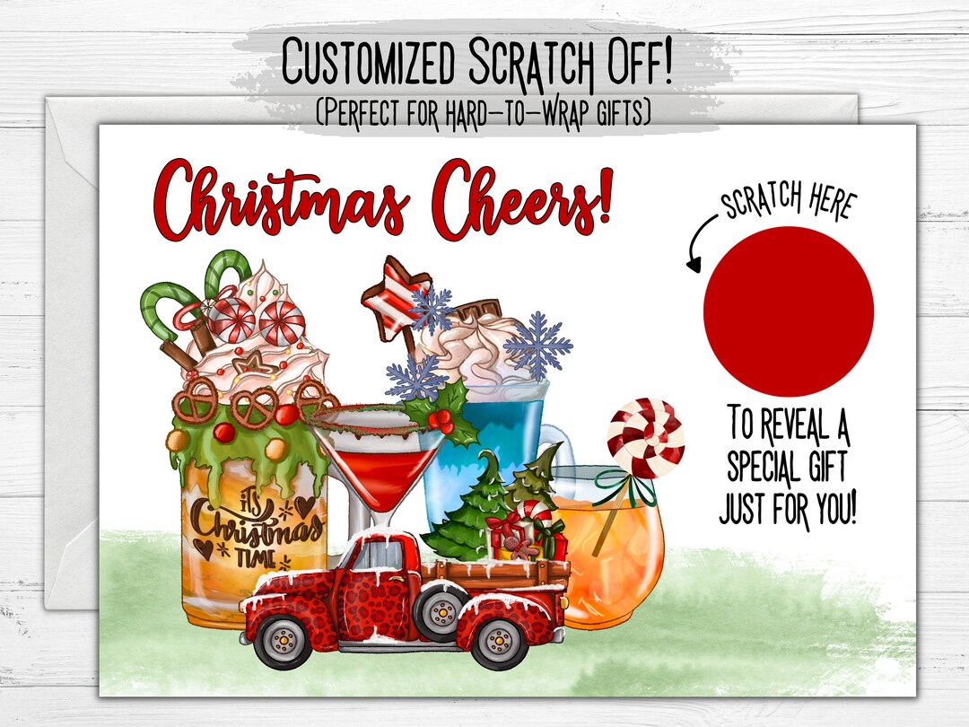 Custom Christmas Scratch off Card | Personalized Scratch off Card ...