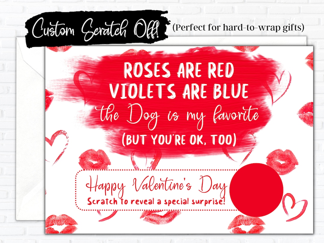 Custom Valentine's Day Scratch off Card | Personalized Scratch off Card ...