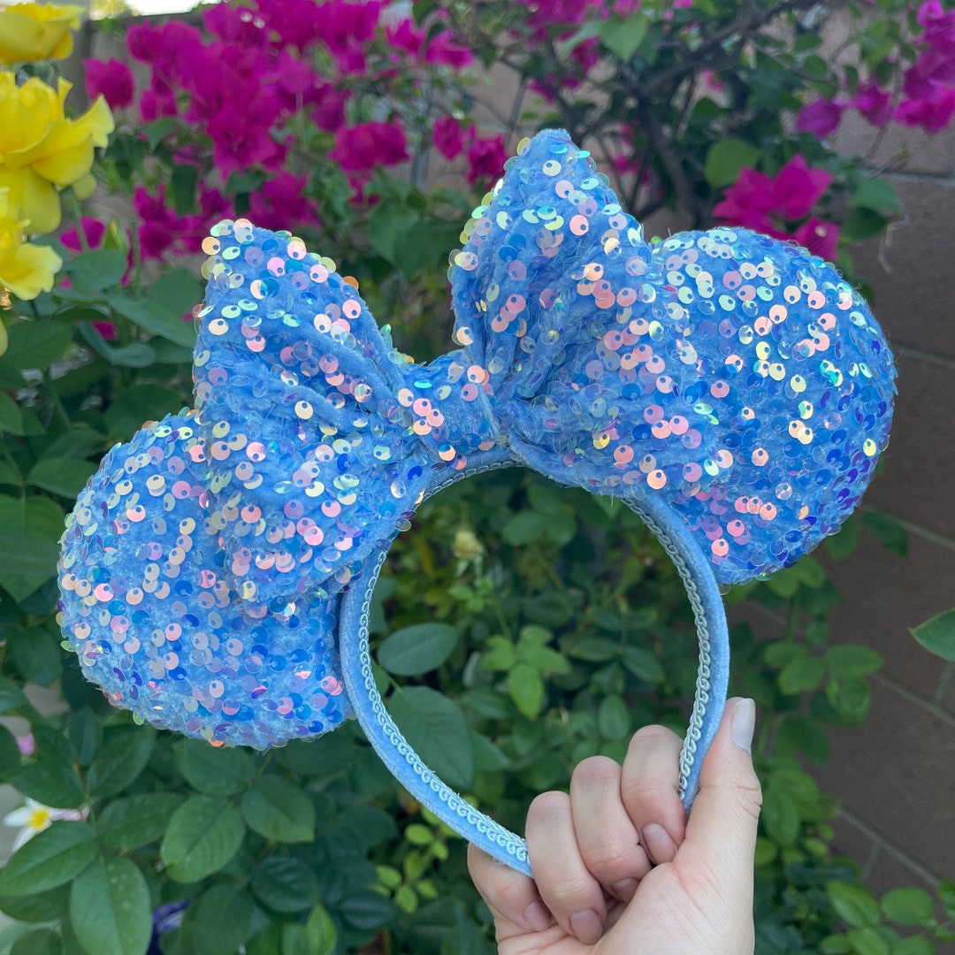 Periwinkle Blue Velvet Mouse Ears - Etsy