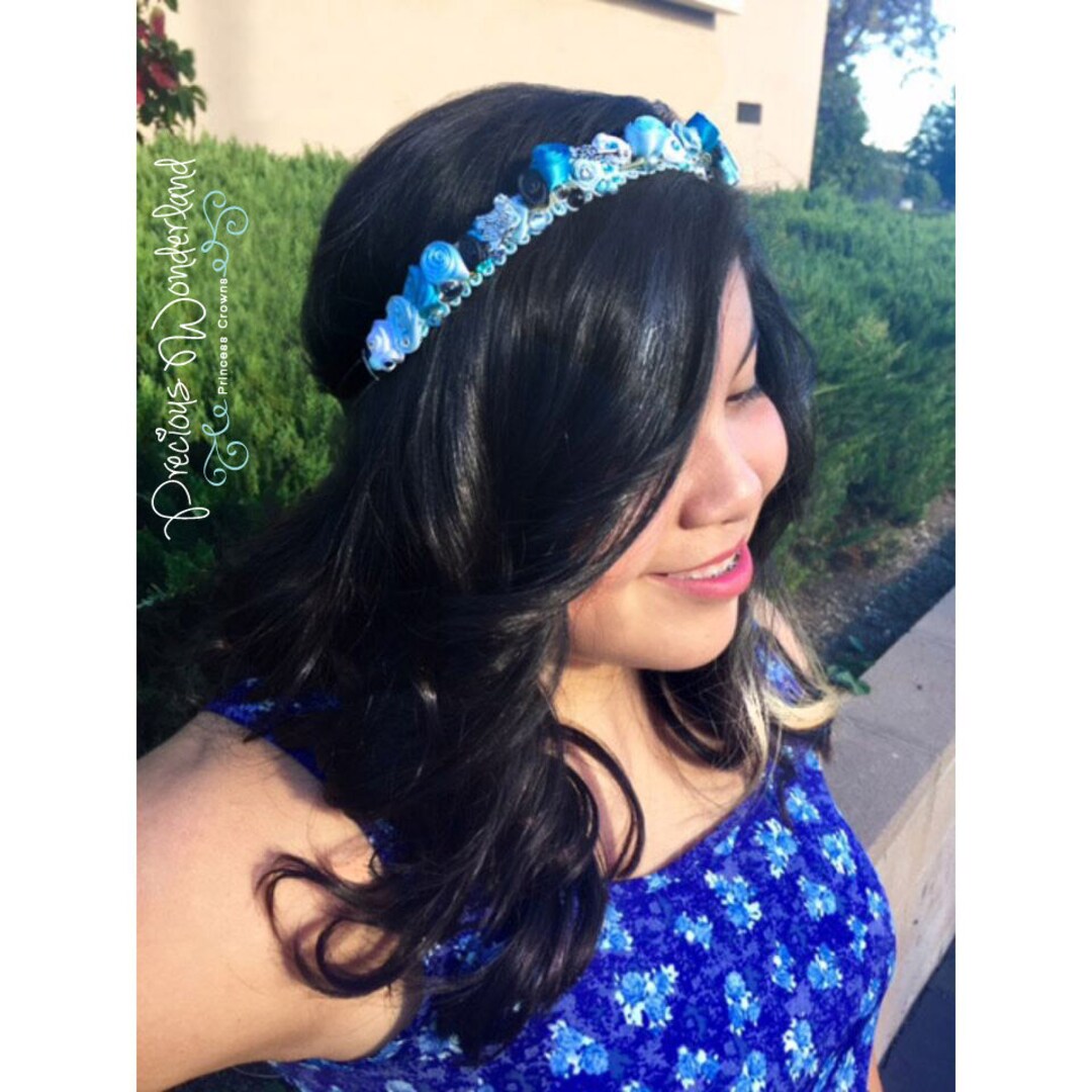Blue Alice Inspired Princess Flower Crown - Etsy