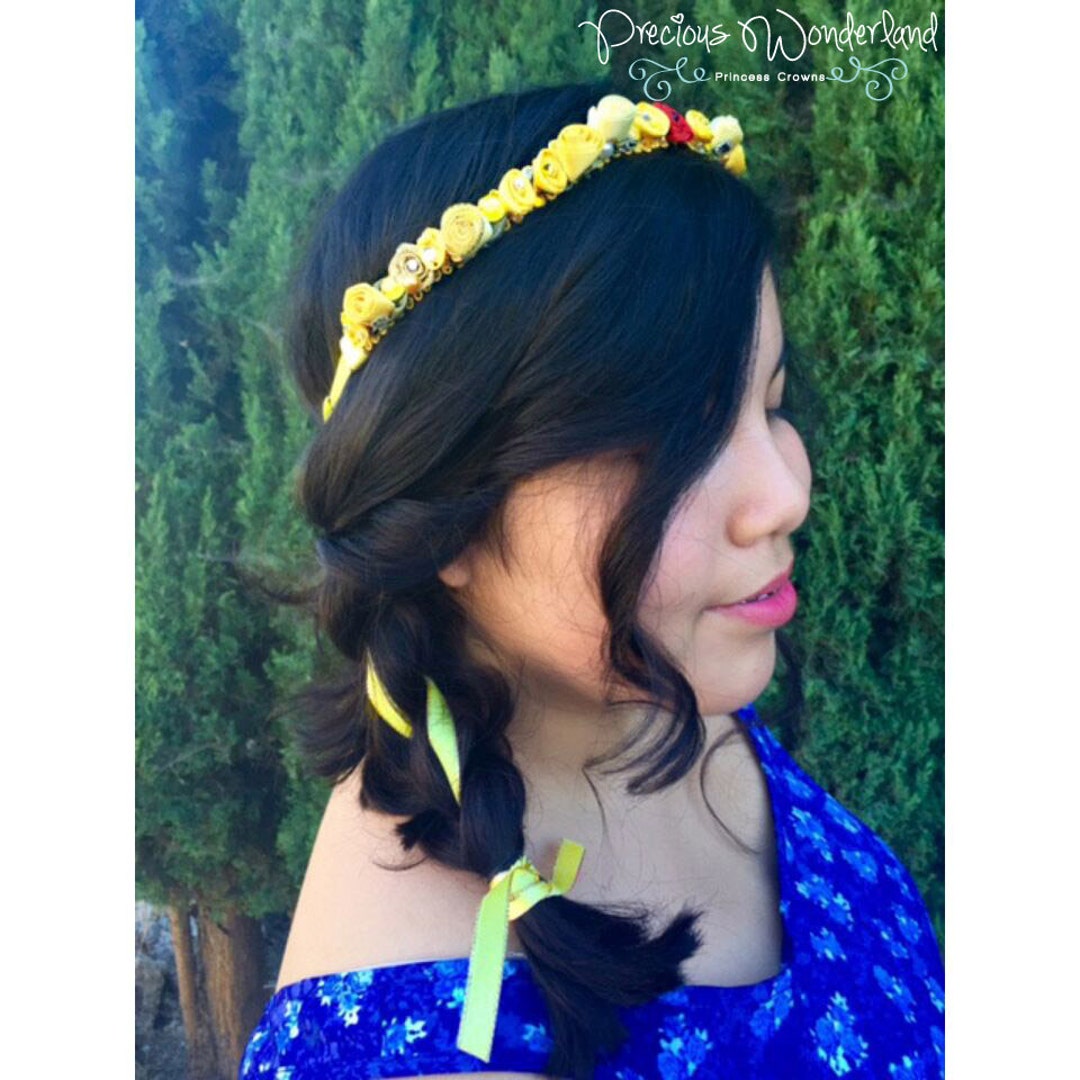 Beauty Inspired Princess Flower Crown / Wreath / Headband - Etsy