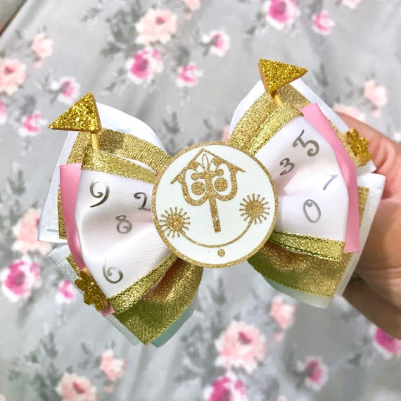 Pink Small World Clock Hair Bow | Etsy